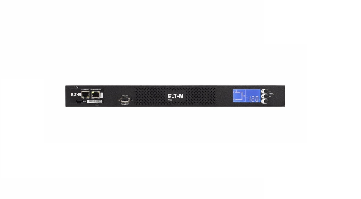 Eaton EATS115 ATS 120V 10x 5-15P 1.44 Kw 1U Rack Pdu Power Distribution ...
