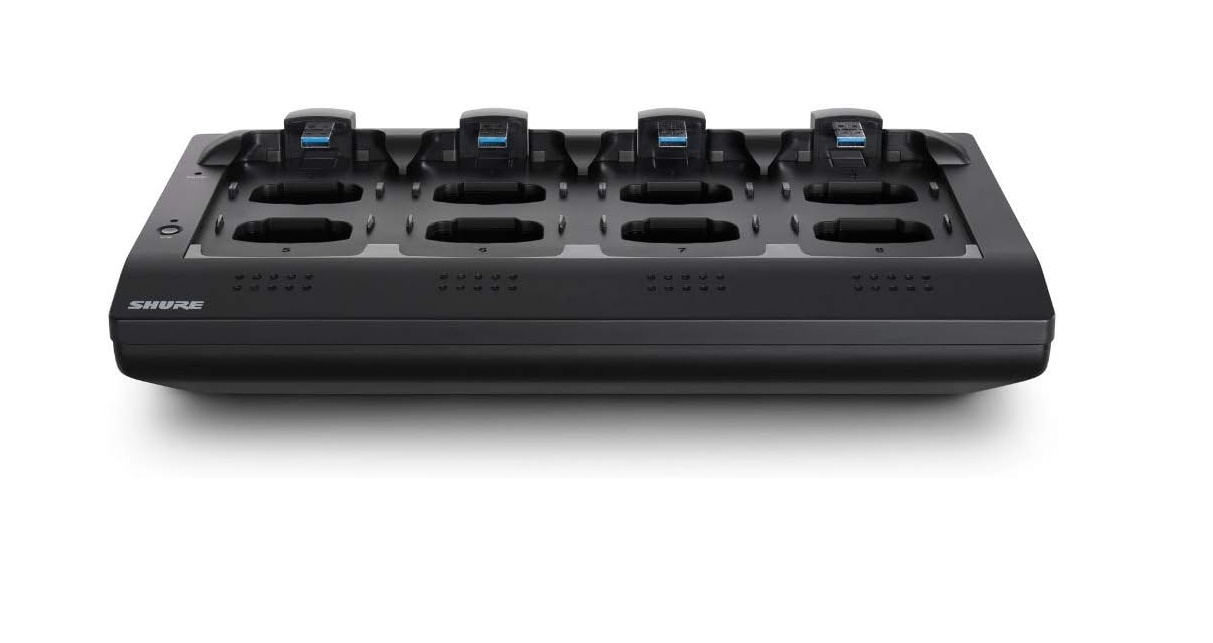 Shure 8-Ports Networked Microphone Charging Station MXWNCS8
