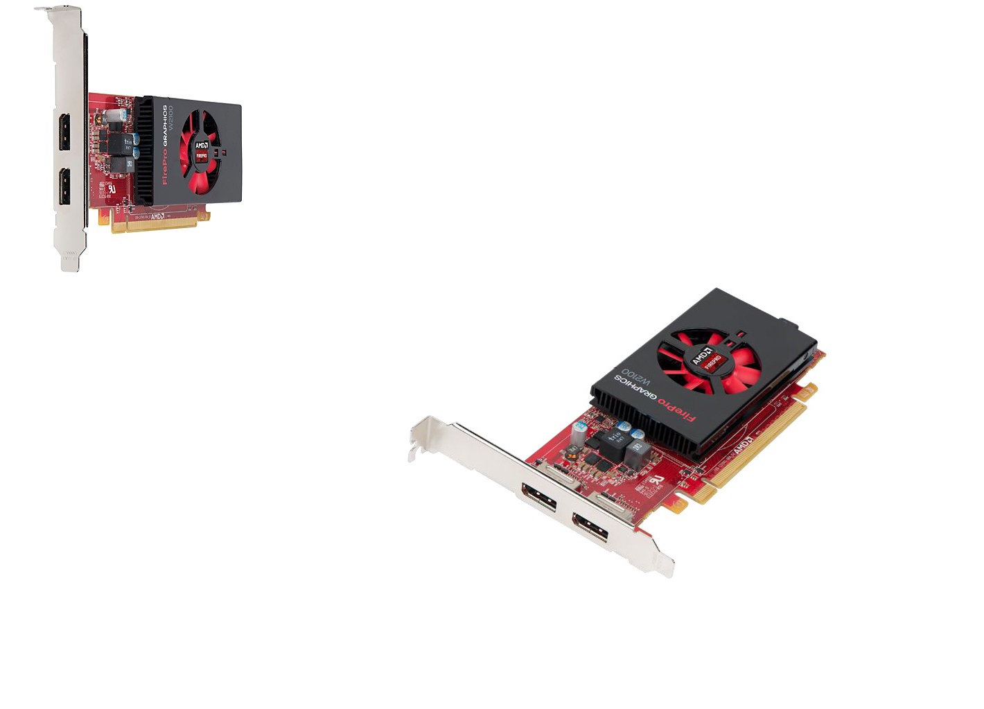 2GB HP AMD FirePro W2100 DDR3 PCI Express 3.0 x8 2x DP Video Card J3G91AT