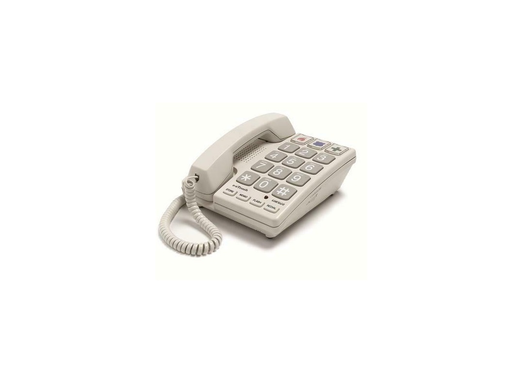Cortelco Big Button Braille Landline Telephone Sandstone ITT2400 240085 ...