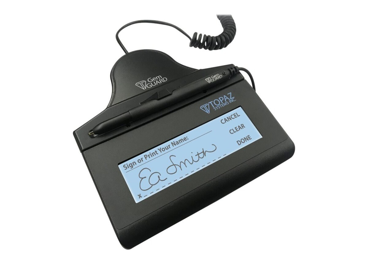 Topaz Siglite Wowpad Signature Terminal USB T-LBK460-BSB-RC