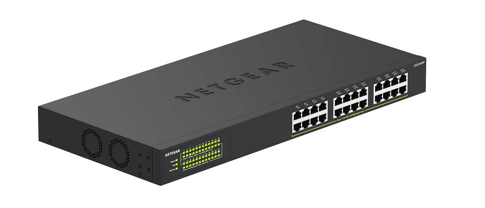 Netgear GS324PP 24-Ports Gigabit Ethernet Unmanaged POE+ Switch GS324PP ...